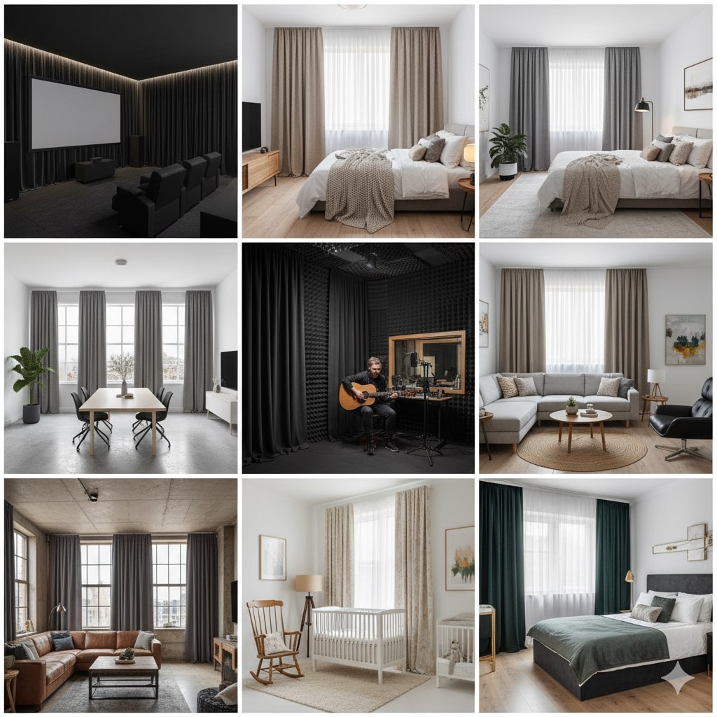 Noise Reduction Drapes | Soundproof Drapes | Curtainity